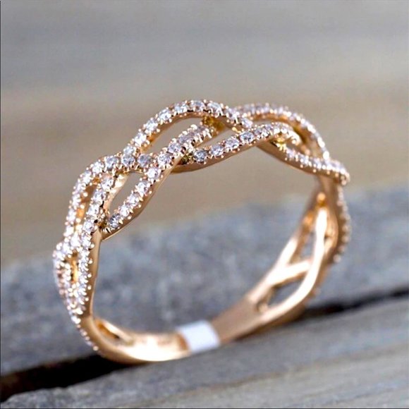 Jewelry | New Zircon Twist Geometric Ring | Poshmark